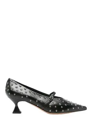 THE SELLER 50mm Studded Pointed-toe Pumps - Black