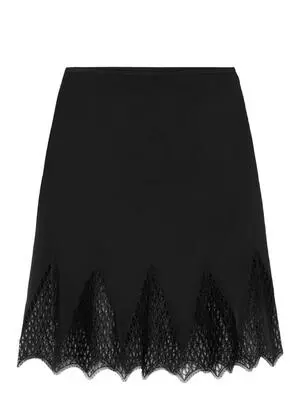 Versace Lace-trim Midi Skirt - Black