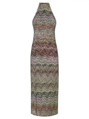 Missoni Sequin-embellished Halter-neck Midi Dress - Neutrals