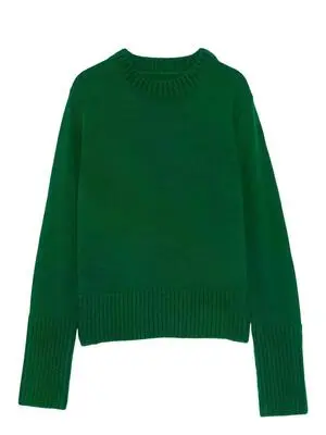 Sacai Ribbed-cuff Wool Sweater - Green