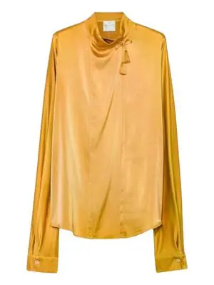 FORTE_FORTE Tassel-neck Blouse - Yellow