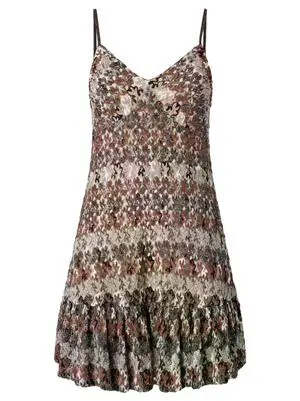 Missoni Camouflage-pattern Mini Dress - Brown