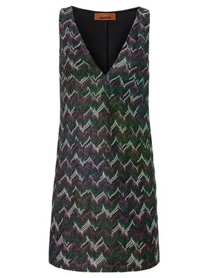 Missoni Zigzag-pattern Mini Dress - Black