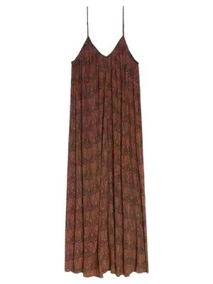 Zadig&Voltaire Paisley-pattern Lace-trim Maxi Dress - Brown