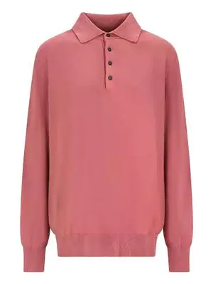 CANESSA Polo-neck Sweater - Pink
