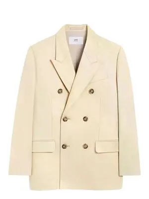AMI Loose Double-Breasted Wool Jacket