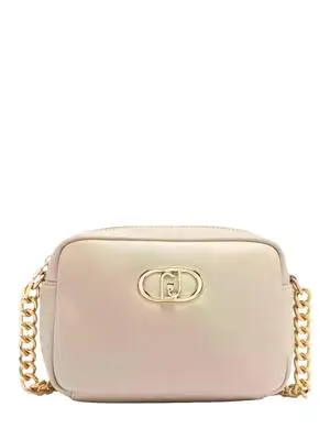 Liu Jo Logo-plaque Cross Body Bag With Chain Strap - Neutrals