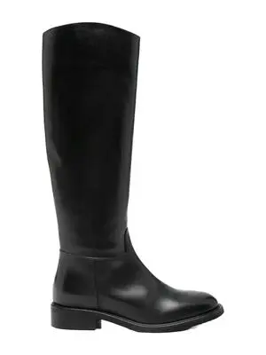 JULIE DEE 30mm Calf-leather Knee-high Boots - Black