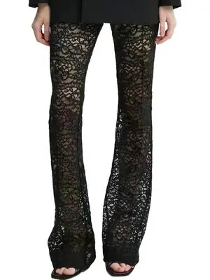 A.L.C. Lace Flare-leg Trousers - Black