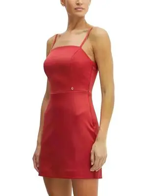 Guess Satin Spaghetti-strap Mini Dress - Red
