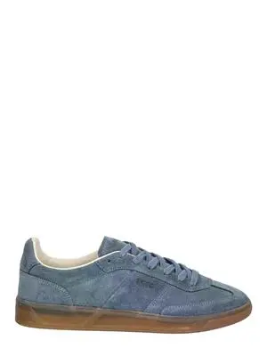 BOSS Suede Leather Low Top Sneakers - Blue