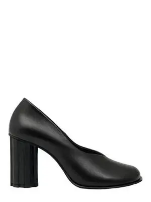 Ami Piano Anatomical-toe Leather Pumps - Black