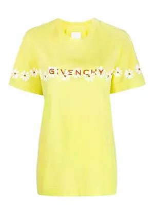 Givenchy Floral Logo T-shirt - Yellow