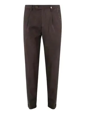 MYTHS Pleated-front Trousers - Brown
