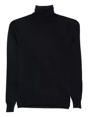 DRUMOHR Roll-neck Wool Sweater - Blue