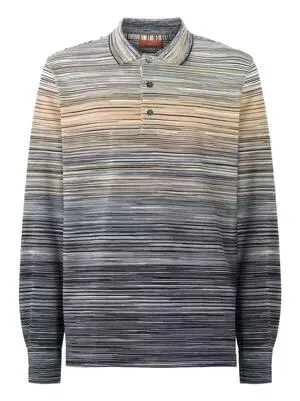MISSONI Striped Long-sleeve Polo Shirt