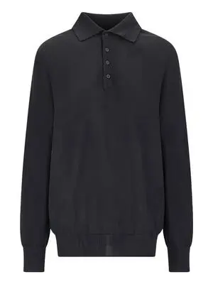 CANESSA Polo-neck Sweater - Black