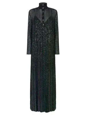 Missoni Sequin-embellished High-neck Maxi Dress - Blue