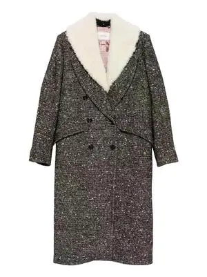 Dorothee Schumacher Double-breasted Tweed Coat - Brown