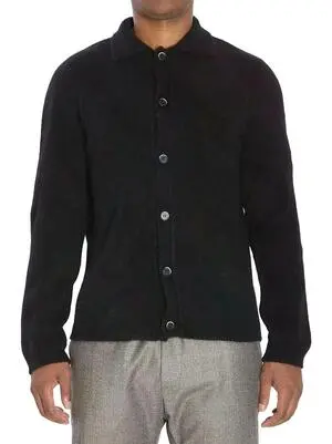 Barena Venezia Pointed-collar Knitted Cardigan - Black