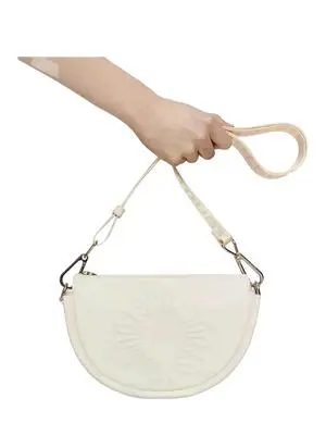 TOUS Embossed Half-moon Crossbody Bag - White