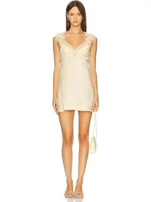 For Love & Lemons Victoria Slip Dress - Cream
