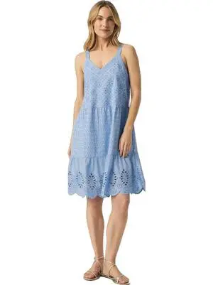 Splendid Napa Eyelet Mini Dress - Blue