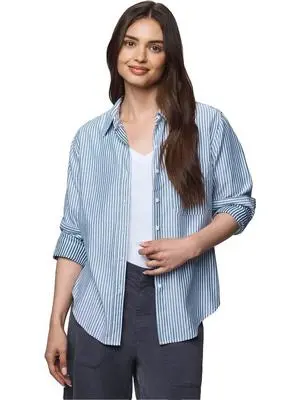 Splendid Kenna Stripe Shirt - Navy