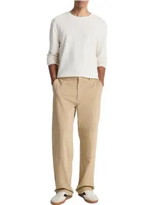 Vince Relaxed Double-knee Pant - Natural