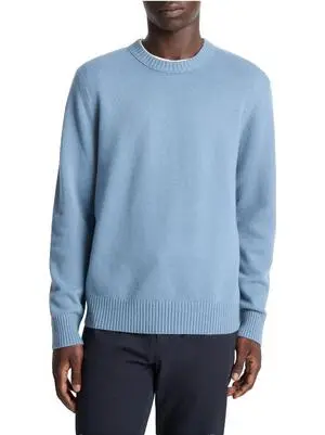 Vince Wool-cashmere Crew Neck Sweater - Blue
