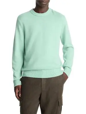Vince Wool-cashmere Crew Neck Sweater - Natural
