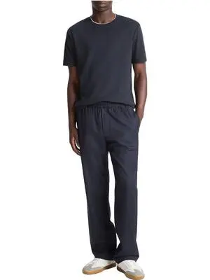 Vince Louie Relaxed Wool-blend Twill Pant - Blue