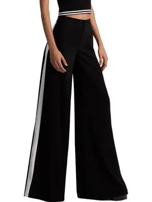 ALICE + OLIVIA Nessi Trouser With Side Stripe