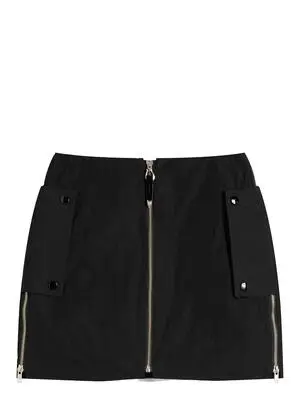Toga Mini Skirt With Zippered Sides - Black
