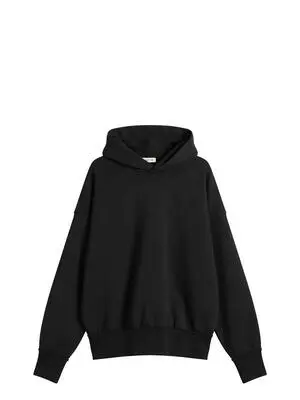 Fear Of God Cotton Hoodie With Branded Patch - Black