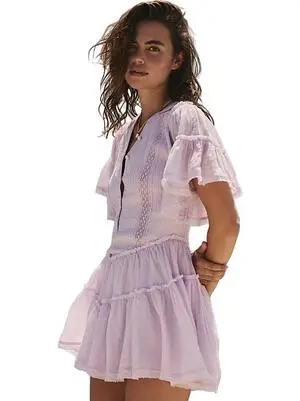 Free People Fia Mini Dress - Frost Lavender