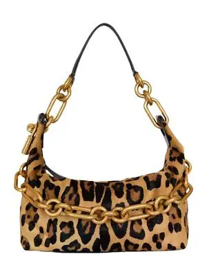 Balmain Medium Leopard-print Shoulder Bag - Brown