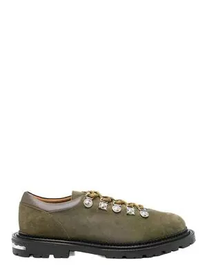 TOGA VIRILIS Lace-up Suede Derby Shoes - Green