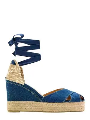 CastaÑer 110mm Denim Wedge Espadrilles - 308 Jeans