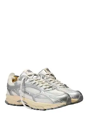 THE MERCER BRAND Metallic Leather Sneakers - White