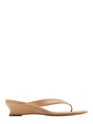 Le Monde Beryl 40mm Micro-wedge Thong Sandals - Neutrals