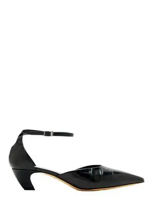 Le Monde Beryl 45mm Crocodile-effect Pumps - Black