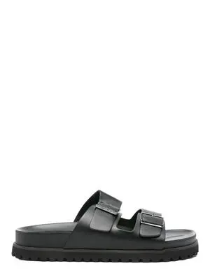 Gant Double-buckle Leather Slides - Black