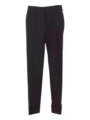 Liu Jo Tailored Trousers With Cuffed Hems - Black