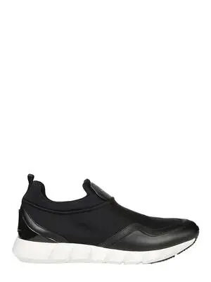 FERRAGAMO Leather Slip-on Sneakers - Black