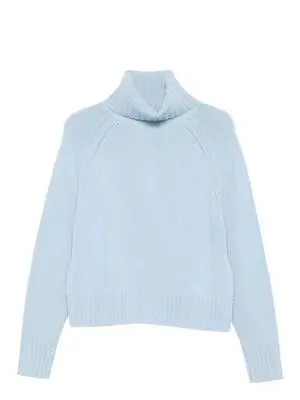 ALLUDE Roll-neck Jumper - Blue