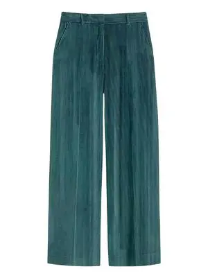 Max Mara Corduroy Cotton Trousers - Blue