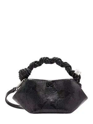 GANNI Mini Twisted-handle Tote - Black