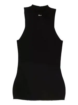 Rick Owens Ribbed High-neck Top - Black