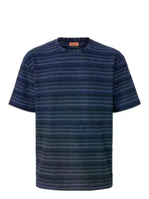 Missoni Chevron-pattern T-shirt - Blue